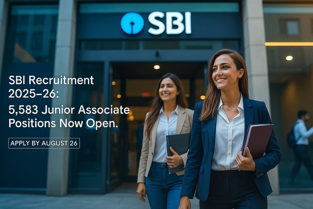 SBI Recruitment 2025: 5,583 Junior Associates Positions - Outlook Money