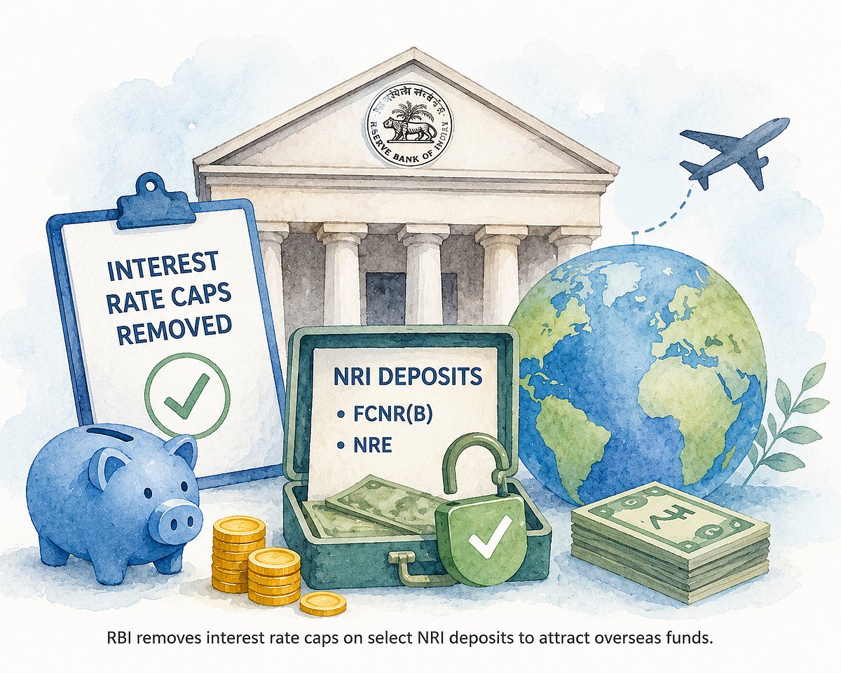 RBI Temporarily Removes Interest Rate Caps On Select NRI Deposits Till ...