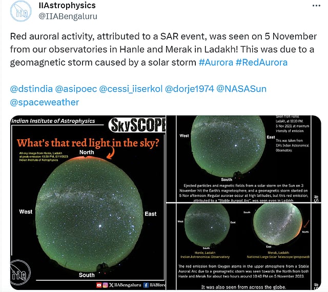 All About Rare Red Aurora Spotted by Ladakh Observatories