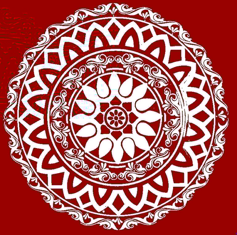 The ritualistic art of Alpana is an integral part of Bengali culture