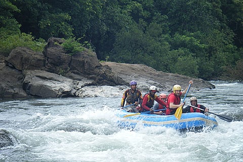 White water rafting in Goa's Tilari river gorge