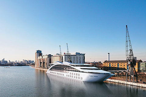 A luxury yacht-hotel in London