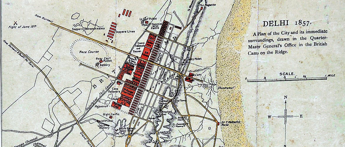 Map of Delhi, 1857