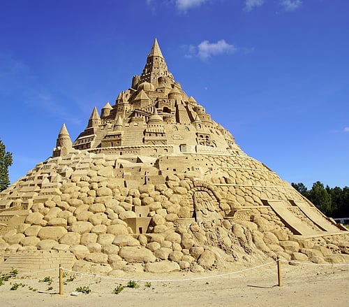Worlds Highest Sand Castle