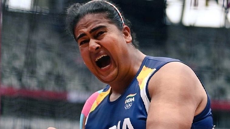 Tokyo Olympics India s Kamalpreet Kaur in the final of the women discus ...