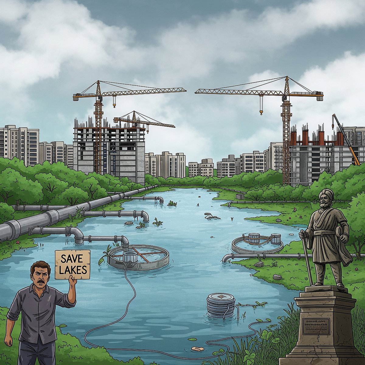 Buffer Zone Reduction Controversy: ಬಫರ್‌ ಝೋನ್‌’ ಕಡಿತ: ಕೆರೆಗಳ ‘ಸಂರಕ್ಷಿತ ಪ್ರದೇಶ’ಕ್ಕೆ ಕಂಟಕ