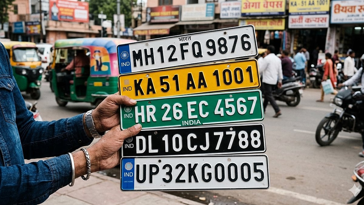 Vehicle Number Plates: ವಾಹನಗಳಿಗಿರುವ ಬಣ್ಣದ ಬಣ್ಣದ ನಂಬರ್‌ ಪ್ಲೇಟ್‌ಗಳು ...