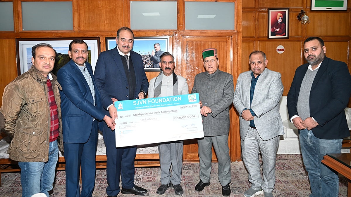 SJVN extends Rs 10 lakh financial assistance to Mukhya Mantri Sukh ...