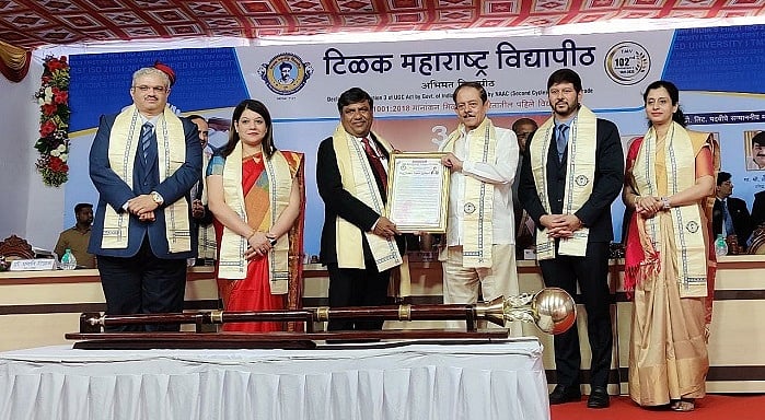 NHPC CMD RK Vishnoi conferred D. Litt. by Tilak Maharashtra Vidyapeeth