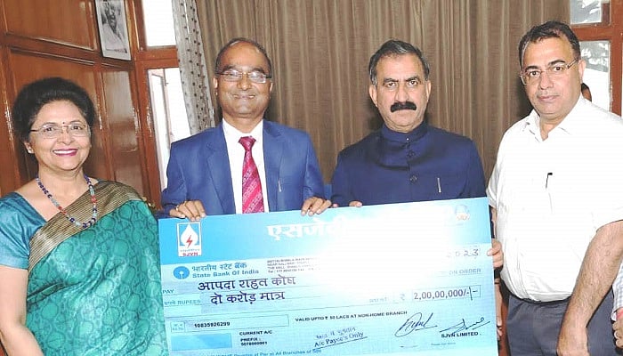 SJVN contributes Rs 2 crores; employees Rs 55 lakh in Aapda Rahat Kosh