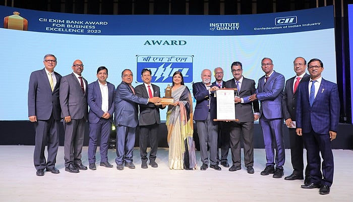 BHEL wins CII-EXIM Bank Award for Business Excellence - 2023