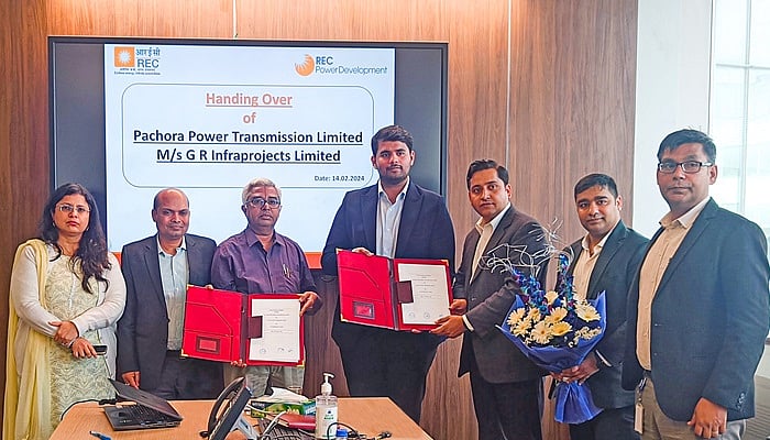RECPDCL hands over Pachora Power Transmission SPV to GR Infraprojects