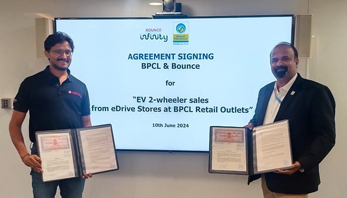 BPCL partners with Bounce Infinity to launch 'eDrive Stores' to ...