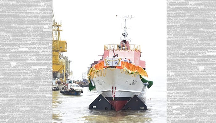 GSL launches indigenously developed 5th fast patrol vessel ‘Achal’