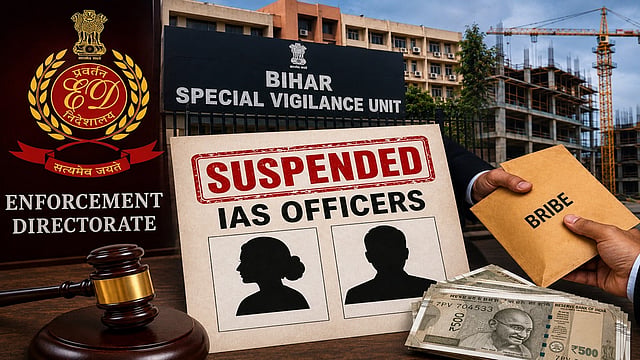 Two IAS officers suspended after ED links them to contractor’s bribe web