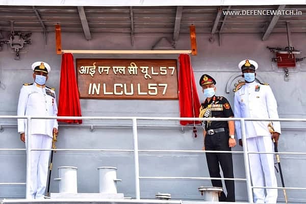 Indigenously built by GRSE Warship IN LCU L-57 Commissioned