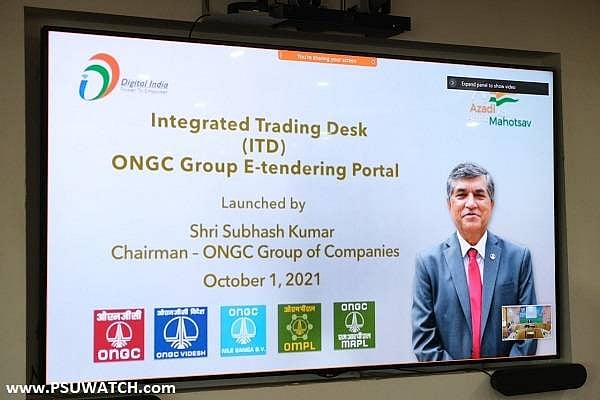 ONGC launches e-tendering portal to digitalise trading of crude oil and gas