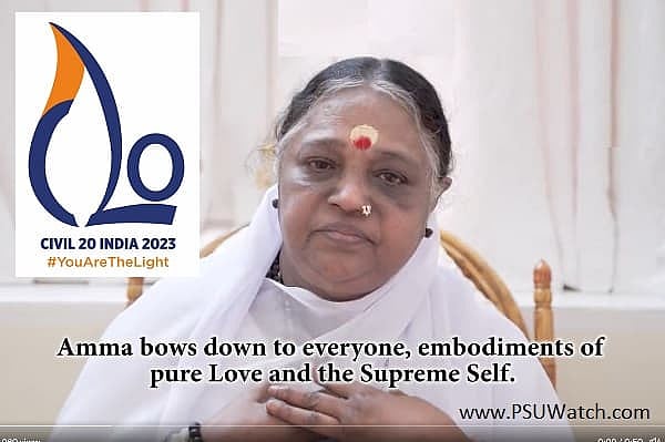 Mata Amritanandamayi Devi releases official logo of Civil20