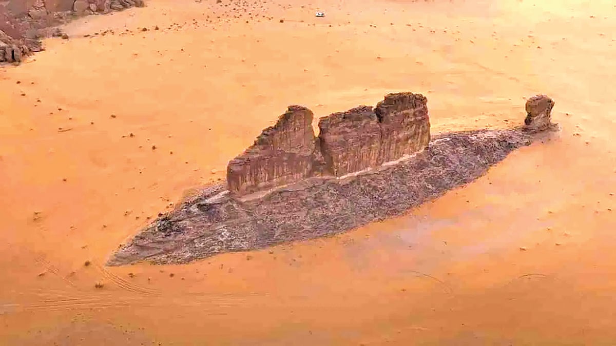 Fish Shaped Mountain | वाळवंटात माशाच्या आकाराचा डोंगर!