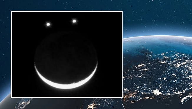 Smiley Face in Sky: चंद्र, शुक्र, शनी दुर्मिळ युती...! आकाशाच्‍या ...