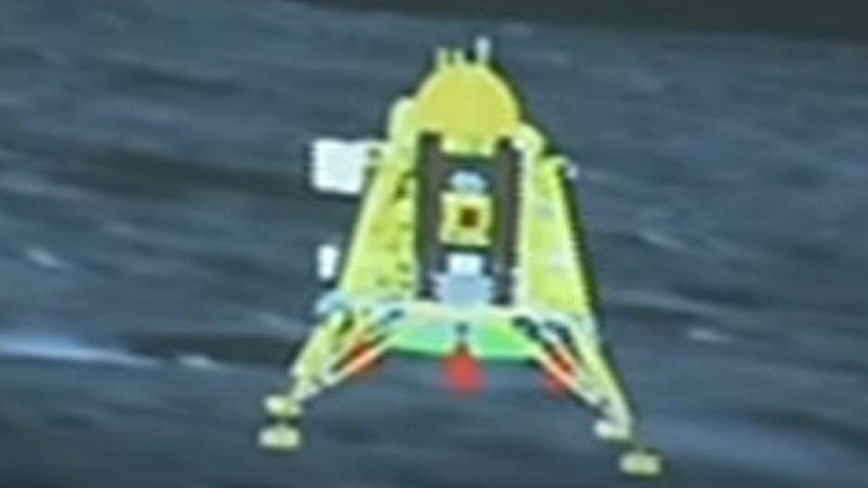 வெற்றிகரமாக நிலவில் தரையிறங்கிய சந்திரயான் 3/chandrayaan-3 lander with ...