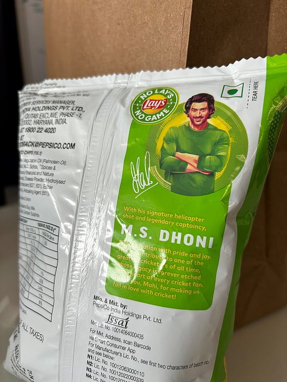 LAY'S UNVEILS LIMITED-EDITION CELEBRATORY PACKS TO HONOR MS DHONI ...