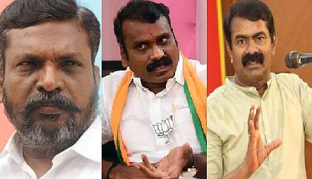 திருமாவை எதிர்க்கும் எல்.முருகன்.. ஆதரிக்கும் சீமான்/thirumavalavan as ...