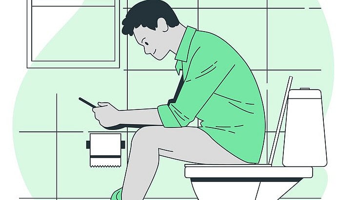 toilet scrolling phone use plays havoc with your health