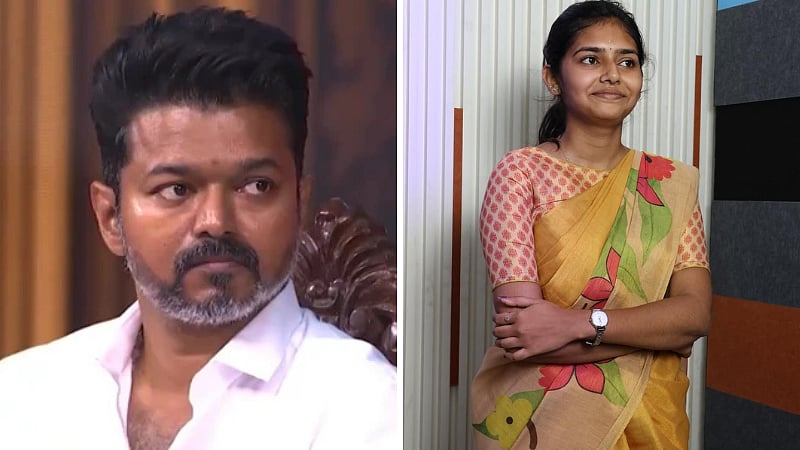 dmk Vaishnavi files complaint against TVK leader Vijay