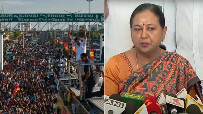 Karur Stampede - Premalatha asks why they choose the narrow road