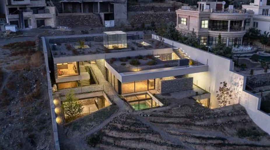 Architectural Marvel: Khadar Villa's Sculptural Stairs in Shandiz