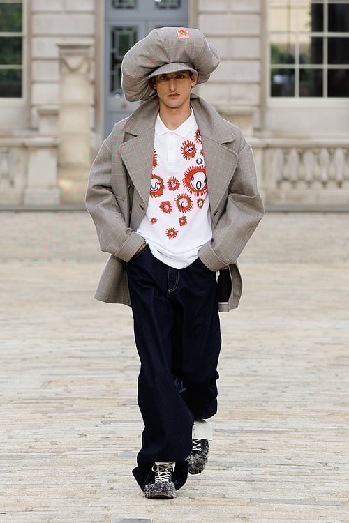 Charles Jeffrey LOVERBOY London SS25 Runway Shows Caps, Animal Hats, Boxers