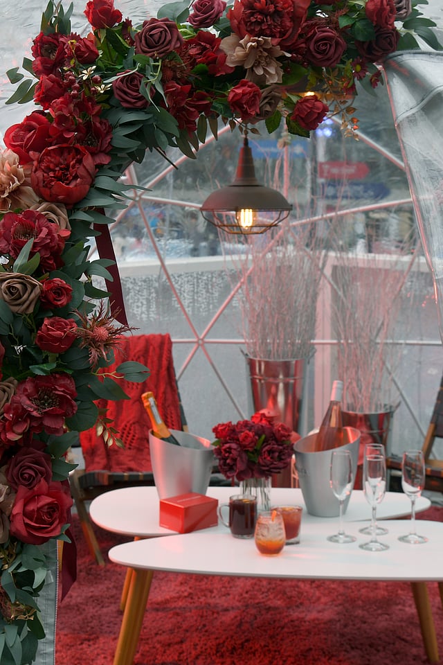 Experience Luxury Afternoon Tea in Rosy Igloos at Bryant Park