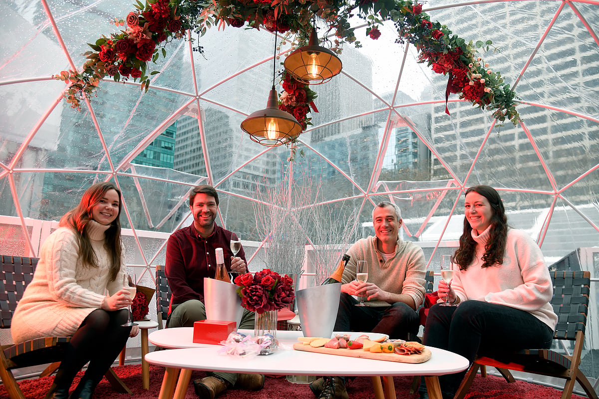 Experience Luxury Afternoon Tea in Rosy Igloos at Bryant Park