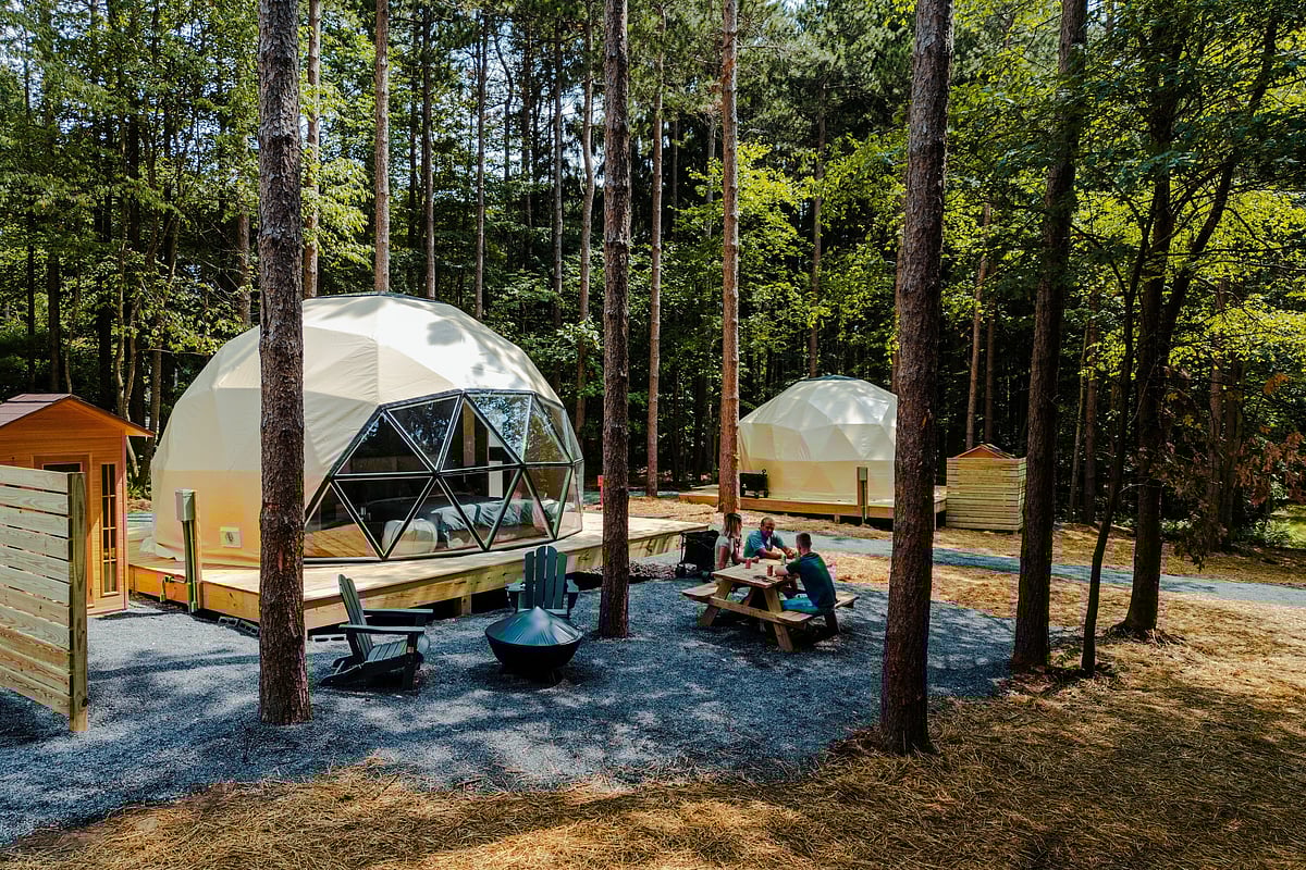 Maryland Glamping Innovation: Beehive Domes Open at Deep Creek Lake