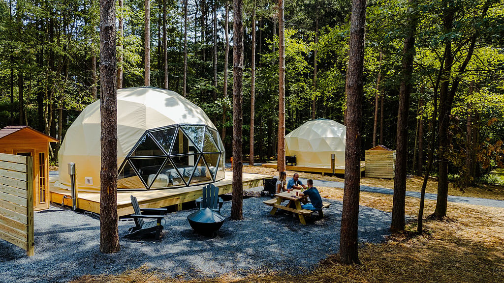Maryland Glamping Innovation: Beehive Domes Open at Deep Creek Lake
