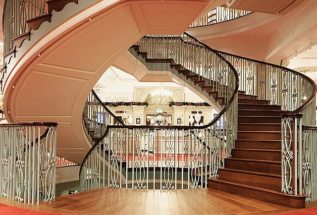 King Charles III Unveils Iconic Double Helix Staircase at Fortnum & Mason