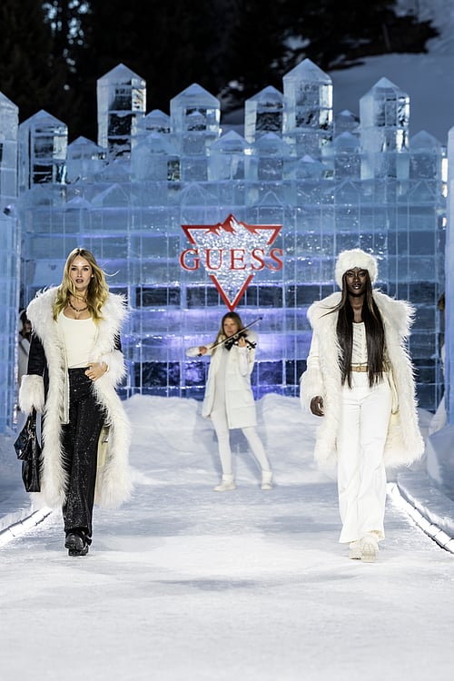 GUESS Unveils High-Altitude Fashion Show in Gstaad's Snow Igloos