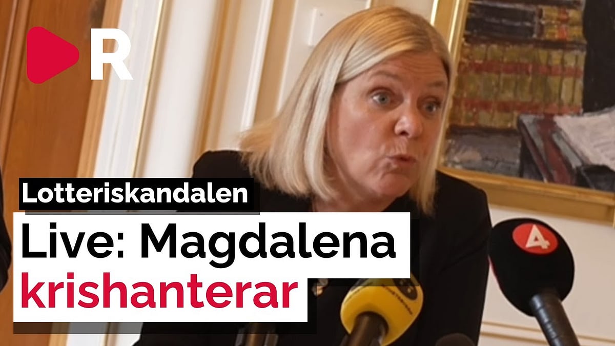 Riks LIVE: Magdalena Andersson bryter tystnaden om lotteriskandalen