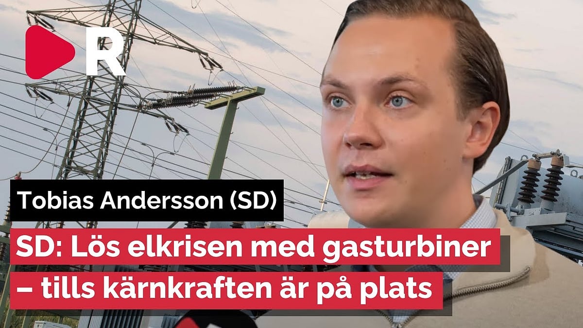 Tobias Anderssons (SD) snabblösning på elkrisen: Bygg gasturbiner