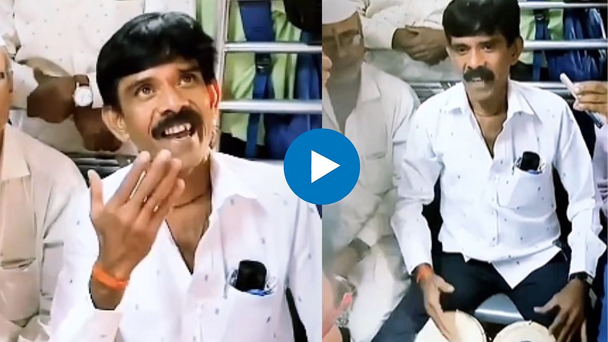 local train latest viral video :प्रवाशांनी खचाखच भरलेल्या लोकलमध्ये ...