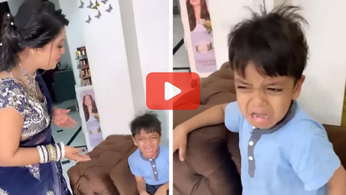 आईचा मेकअप पाहून पोरानं ओळखलंच नाही; रडून रडून पार्लर घेतलं डोक्यावर | son did not recognize his ...