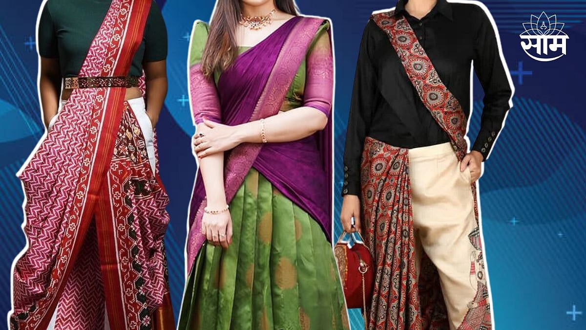 Saree Styling Tips: जुन्या साडीला द्या नव्याची जोड! दिवाळीत होईल ...