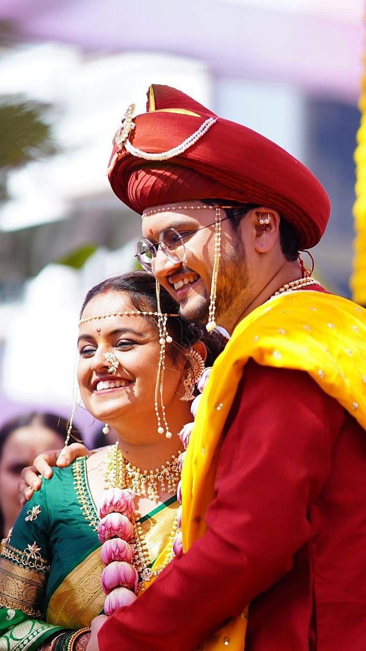 Mugdha And Prathamesh Wedding Photos: प्रथमेश- मुग्धाचा लग्नात पेशवाई ...
