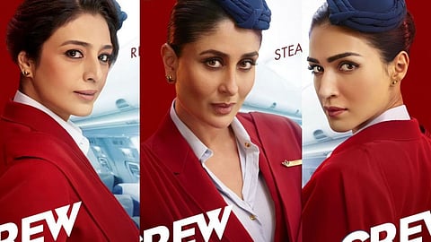 The Crew Poster: ‘द क्रू’ चे पहिले पोस्टर रिलीज; करीना, क्रिती आणि ...
