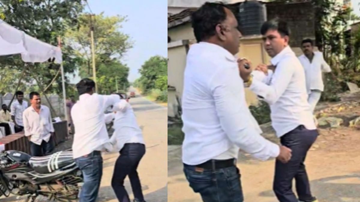 Nitesh karale : कराळे मास्तरांना बेदम मारहाण; भाजप कार्यकर्त्याने कॉलर ...