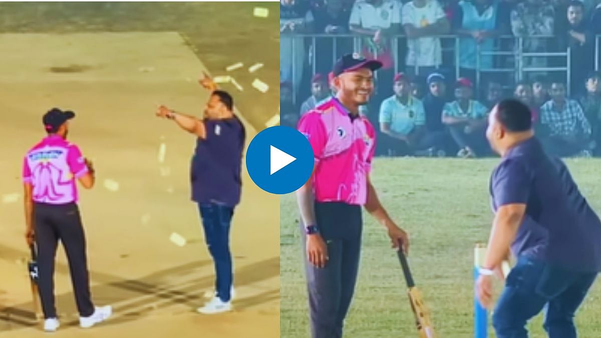 बॅटिंगने मन जिंकलं; उत्साही फॅनने मैदानात येत पाडला नोटांचा पाऊस; पहा ...