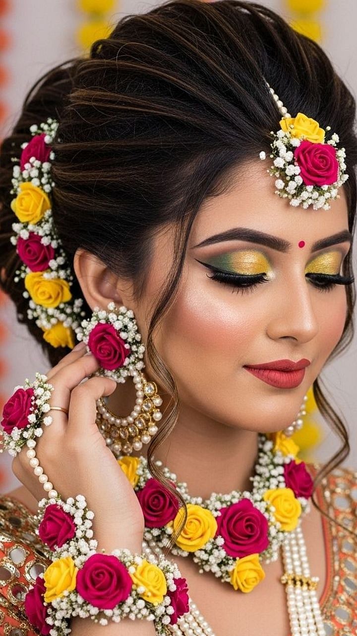 Haldi Jewellery For Bride कमी पैशात घ्या नवरीसाठी हळदीचे दागिने, या ...