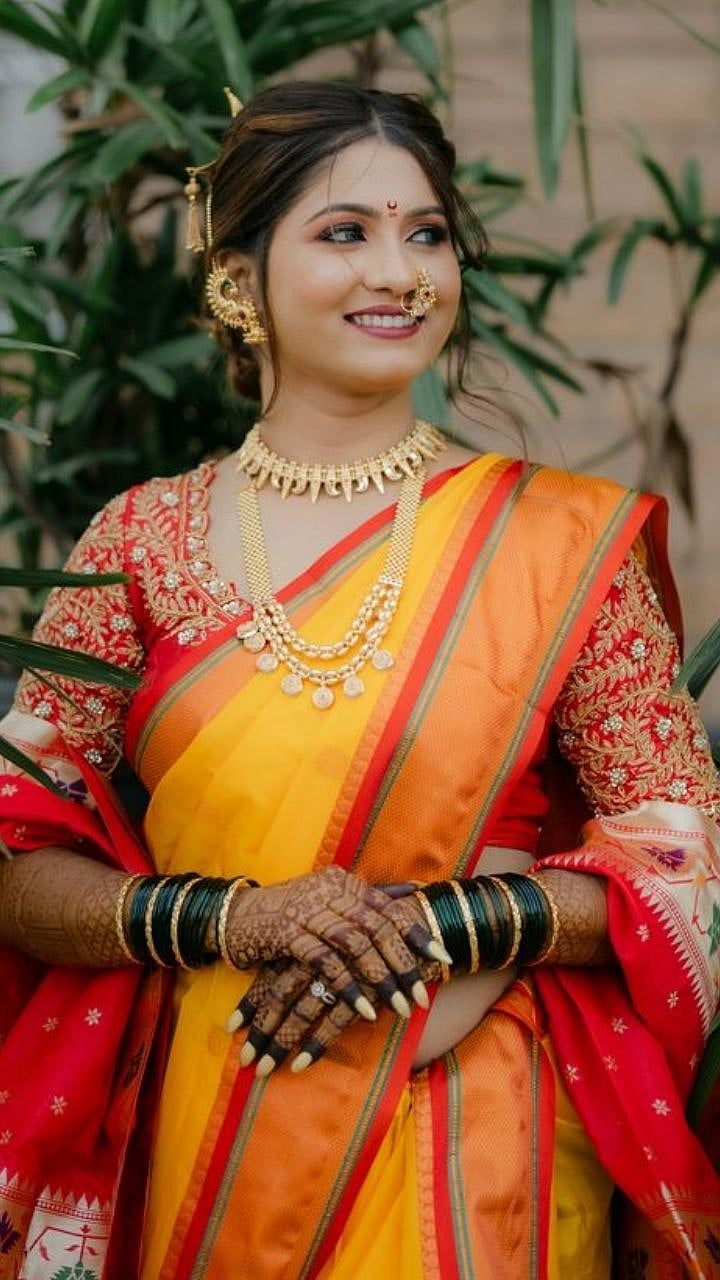 Shalu Saree Designs : लग्न असो वा पूजा; नेसा 'या' डिझाइनचे सुंदर शालू ...