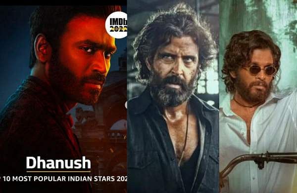 IMDb Top 10 Most Popular Indian Stars of 2022, dhanush in the first place